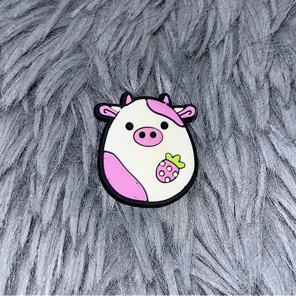 Squishmallows | Accessories | 3 For 6 Strawberry Cow Squishmallow Croc ...